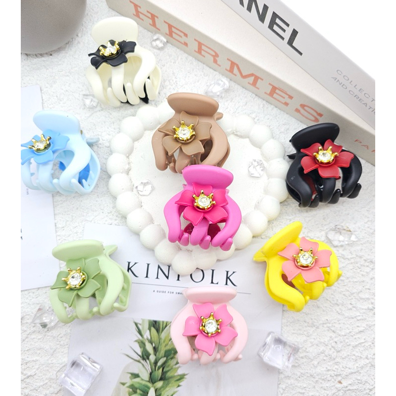 Jual Jepit rambut JEDAI korea model BANGKOK 2 TONE BUNGA SWAROVSKI ...
