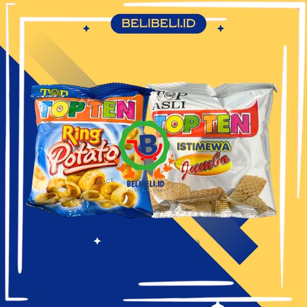 Jual Snack Chiki ciki jadul zaman dulu Topten Top Ten Ring potato ...