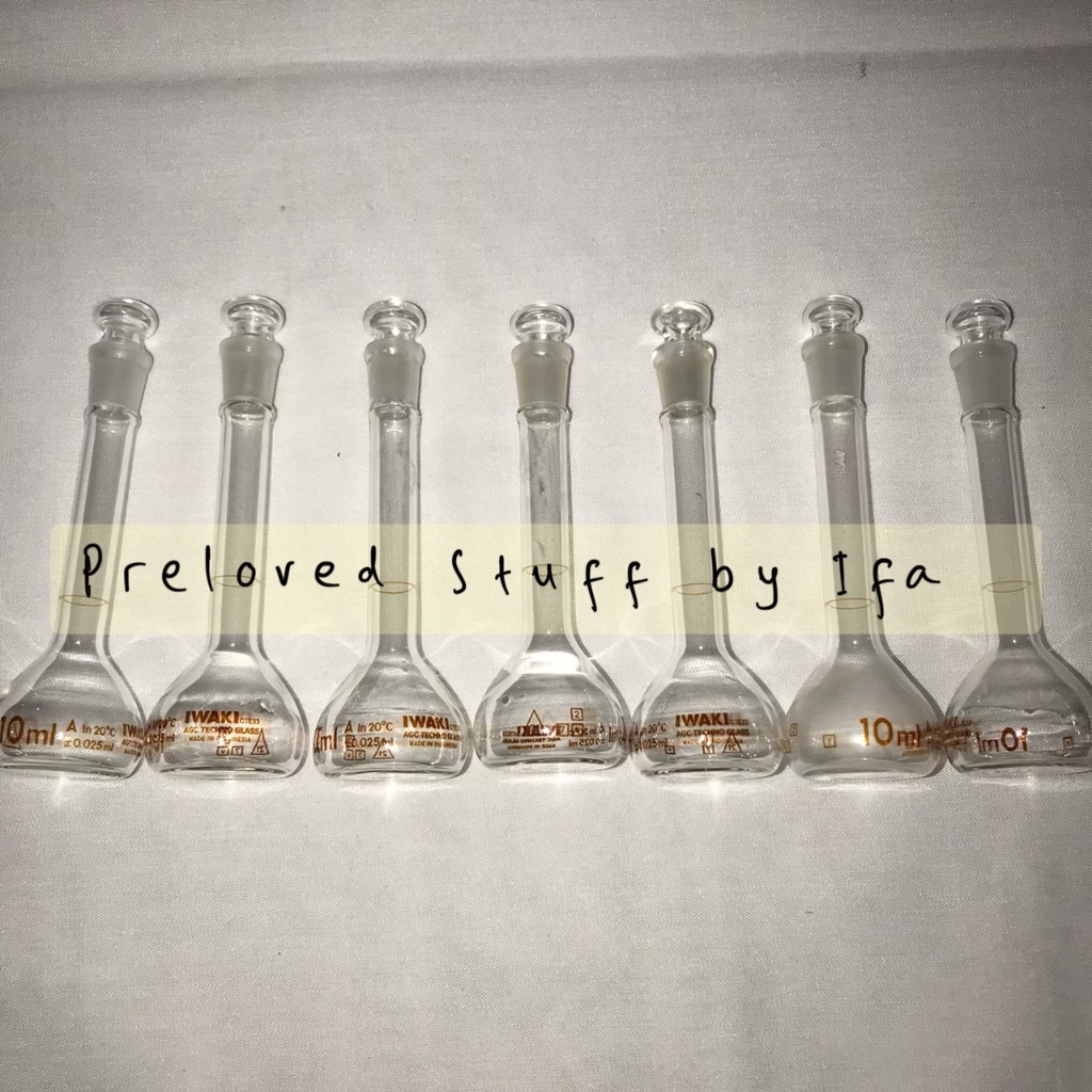 Jual IWAKI labu ukur 10 ml ASLI (volumetric flask/ labu tentukur ...