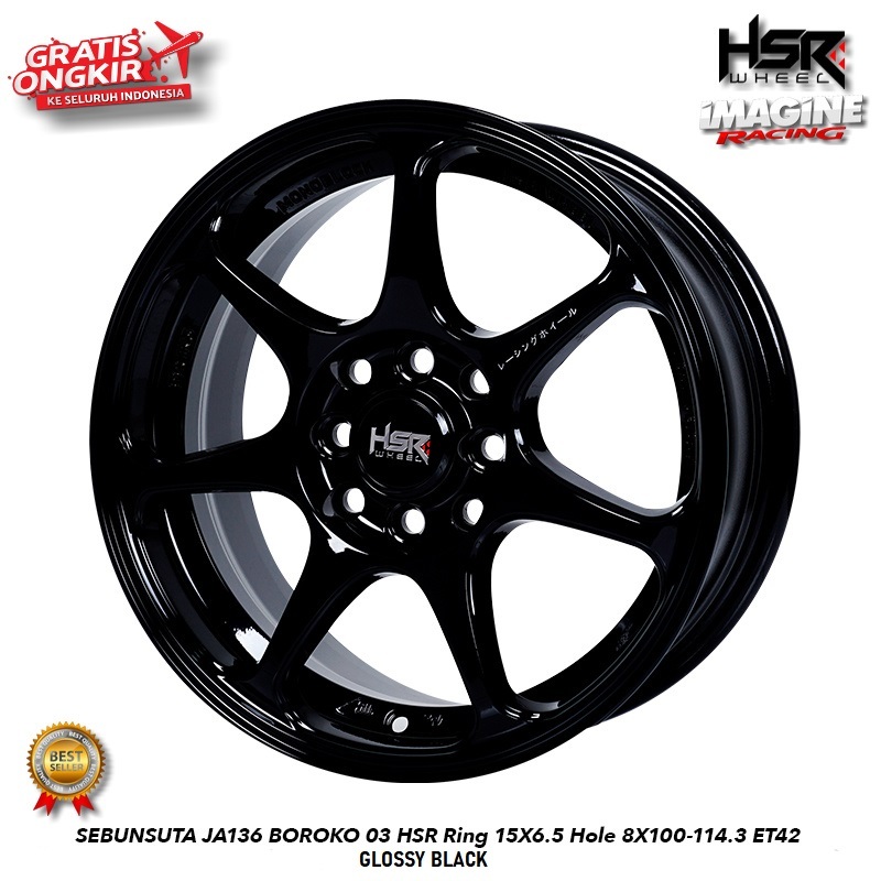Jual Velg racing mobil ring 15 avanza livina brio sigra agya pcd 4x100-114,3 Hsr sebunsuta ...