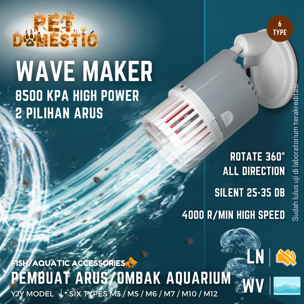 Jual Wave Maker Pembuat Ombak Gelombang Arus Air Kolam Wafe Aquarium Akuarium Aquascape Pompa ...