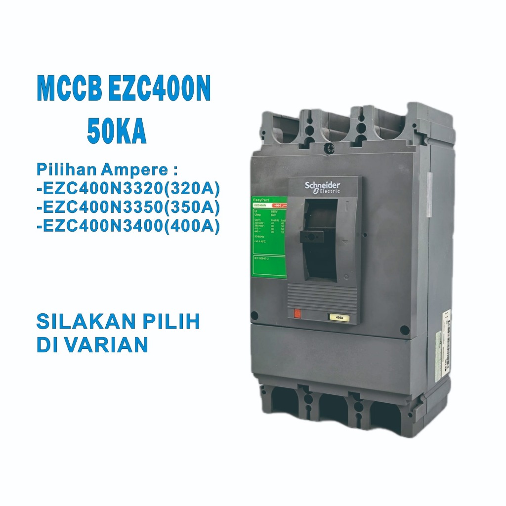Jual MCCB/BREAKER EZC400N 3P 50kA 320A 350A 400A | Shopee Indonesia