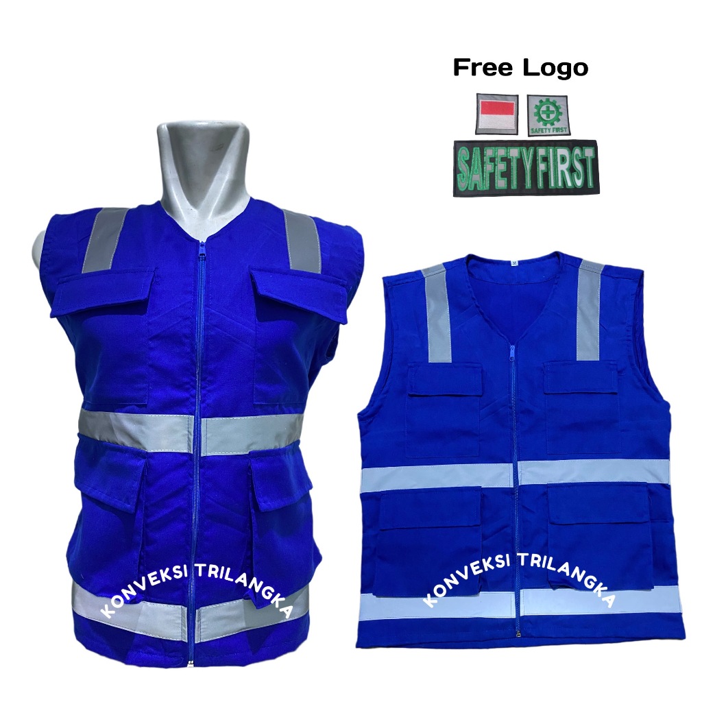 Jual Free Logo K3 Rompi Vest Safety First 3m Premium Rompi Kerja ...