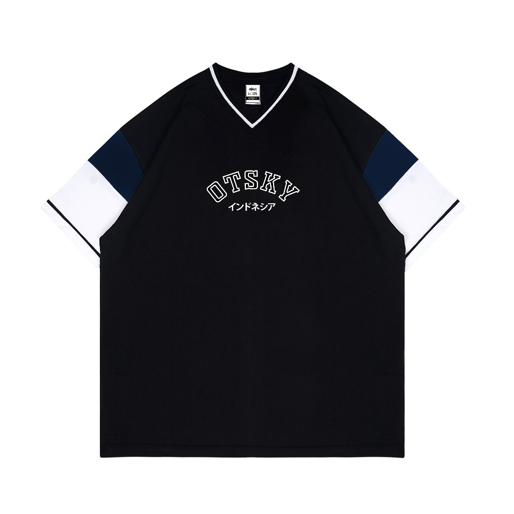 Jual Otsky Kaos Pria Blue Font Japan X GM007 Cotton 24s (N11) | Shopee ...
