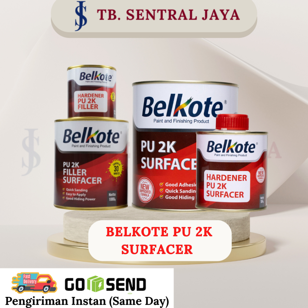 Jual Belkote Epoxy PU 2K Surfacer Grey Abu2 240g dan 1Kg + Hardener ...