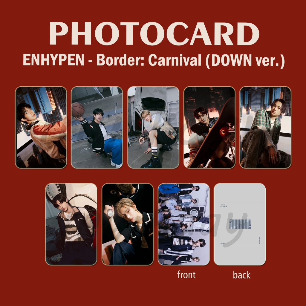 Jual PC-0468, Photocard ENHYPEN Border: Carnival (DOWN ver.) 2 sisi | Shopee Indonesia