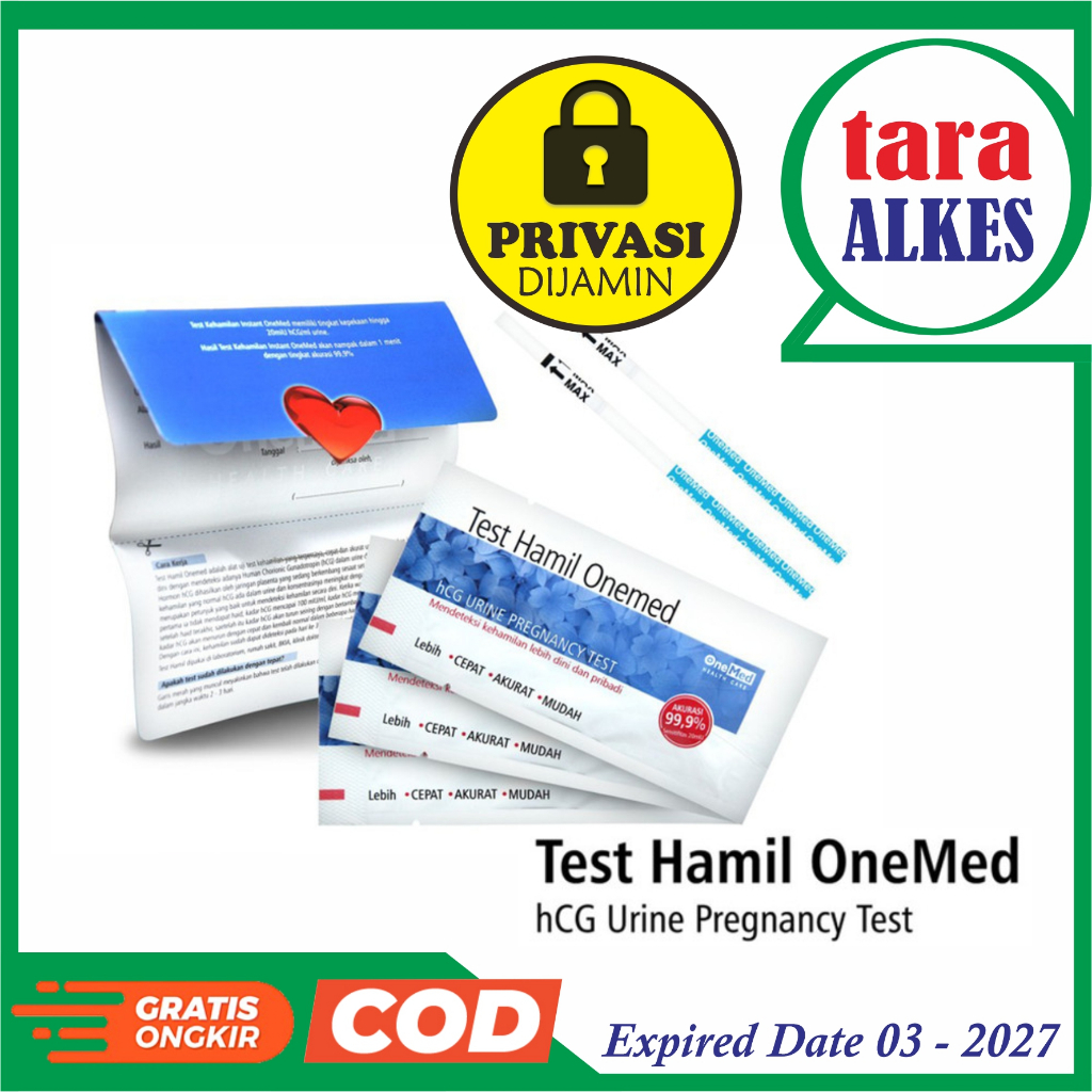 Jual Alat Tes Test Cek Kehamilan Hamil Test Pack Hcg Test OneMed strip ...