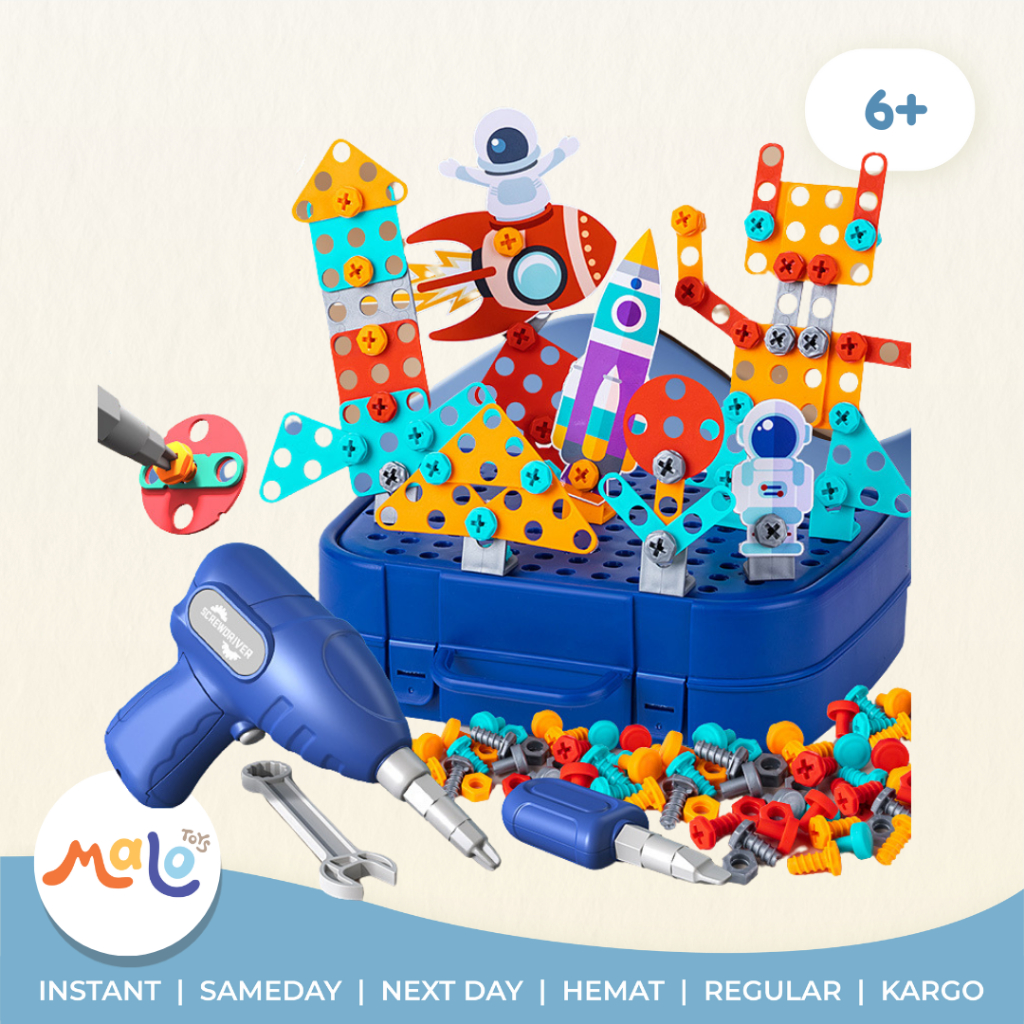 Jual MALOTOYS - Koper Tools Set Kotak Alat Simulasi Merakit Mainan ...