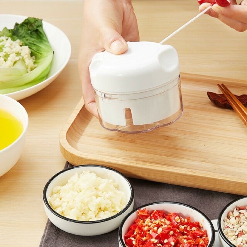 Jual Adzkia35 Food Speedy Chopper Mini Tarik Manual / Blender Bumbu ...