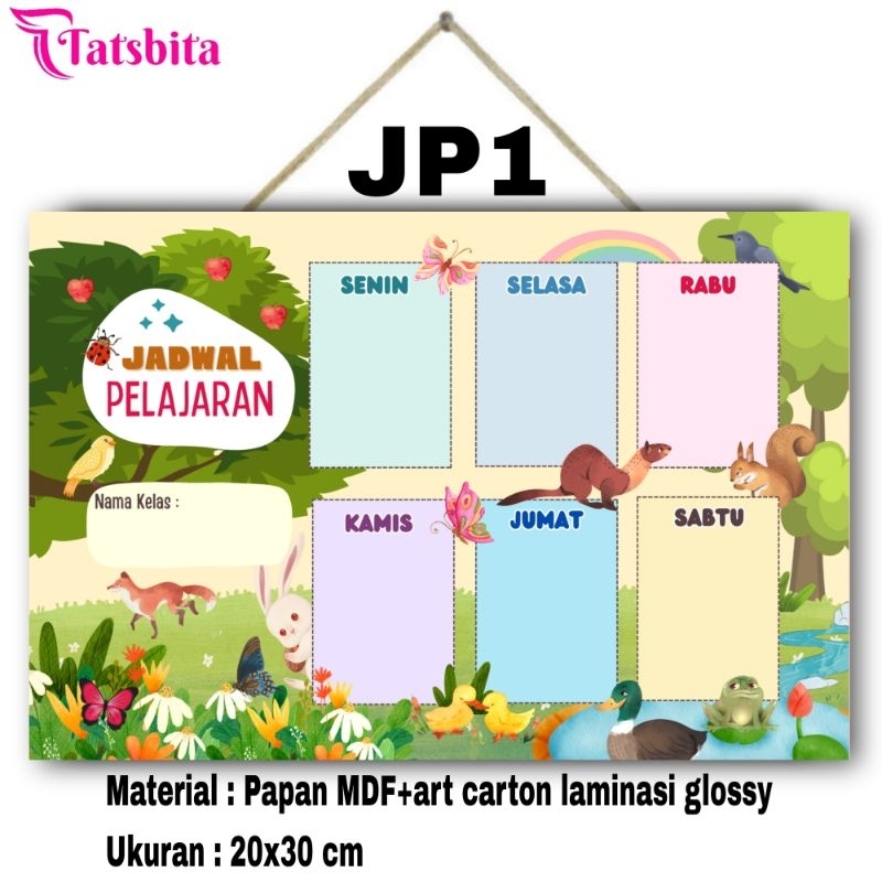 Jual TATSBITA Pajangan Hiasan Dinding Dekorasi Wall Decor Jadwal Pelajaran Wipe & Clean Untuk ...