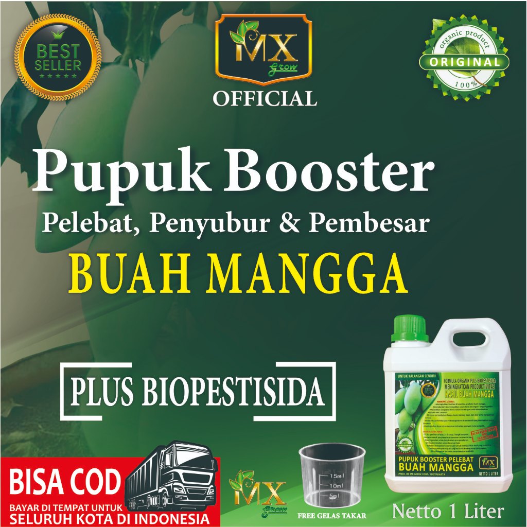 Jual Pupuk Organik Cair Penumbuh Pelebat Mangga 1 Liter / Booster Buah Mangga | Shopee Indonesia