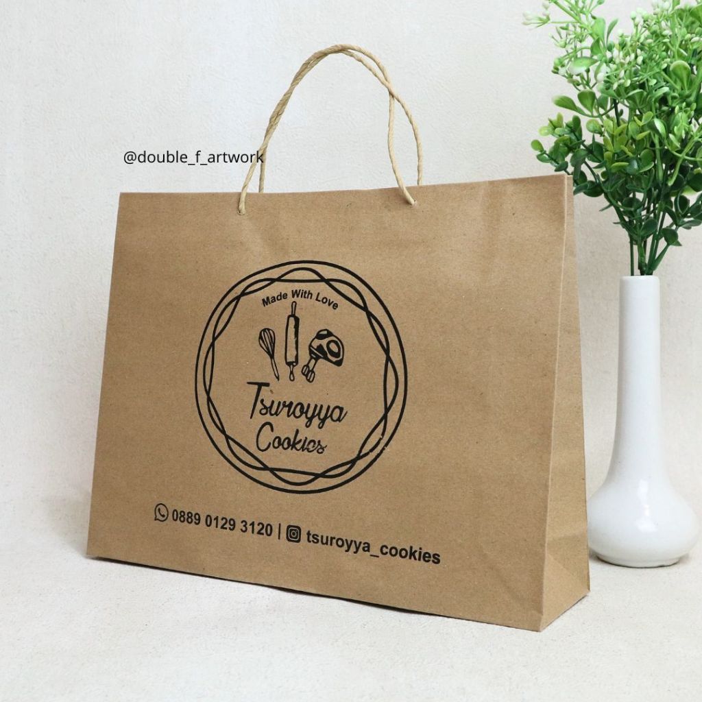 Jual Paper Bag Tali 4 Ukuran (30x7x23 cm) | Shopee Indonesia