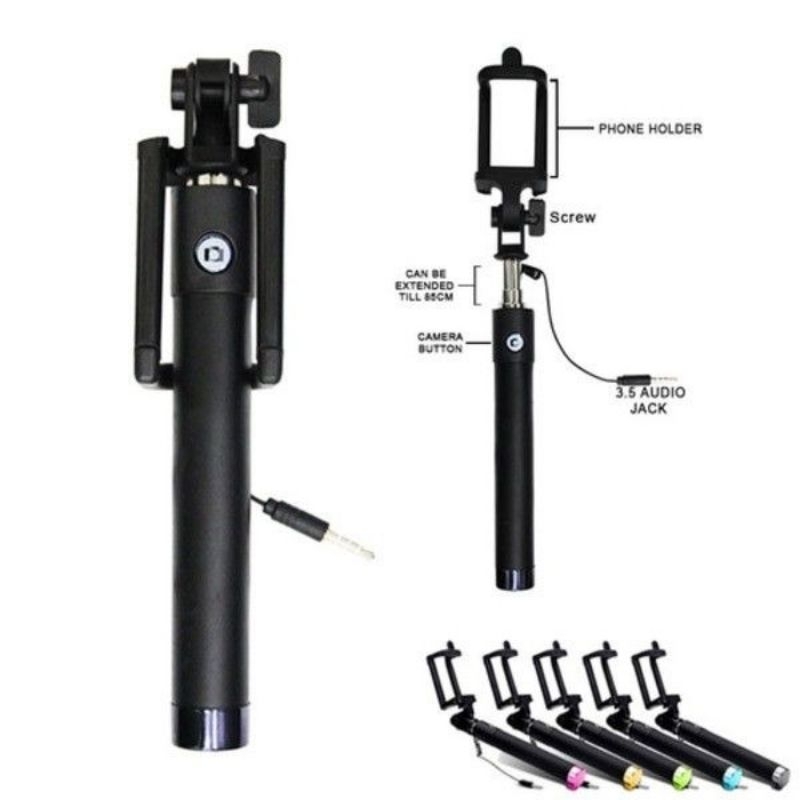 Jual TONGSIS / TONGSIS FULL BLACK / SELFIE STICK + PACK | Shopee Indonesia