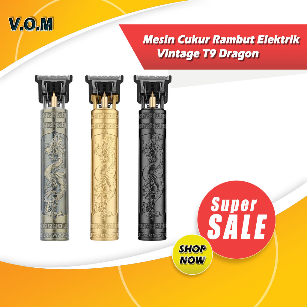 Jual Mesin Cukur Rambut Elektrik Tanpa Kabel Vintage T9 Dragon Pemangkas Kumis Jenggot Cambang ...