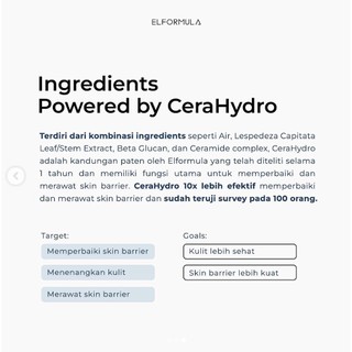 Jual Elformula CeraHydro Moisturizer Barrier Repair Moisture Gel - 50ml ...