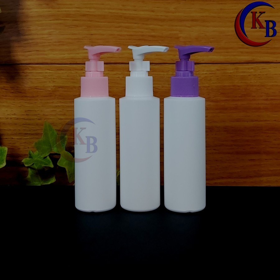 Jual BOTOL PUMP LOTION 120 ML CLIP OIL LINE NECK 24 / BOTOL PLASTIK HDPE RF 120ML | Shopee Indonesia