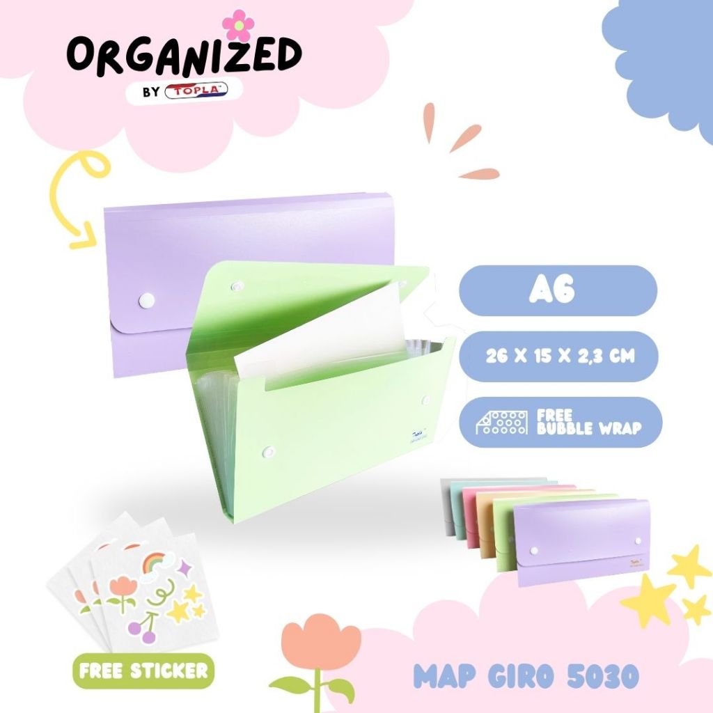 Jual TOPLA Map lucu aestetik 5030 TOPLA - Map Giro , Tempat penyimpanan ...