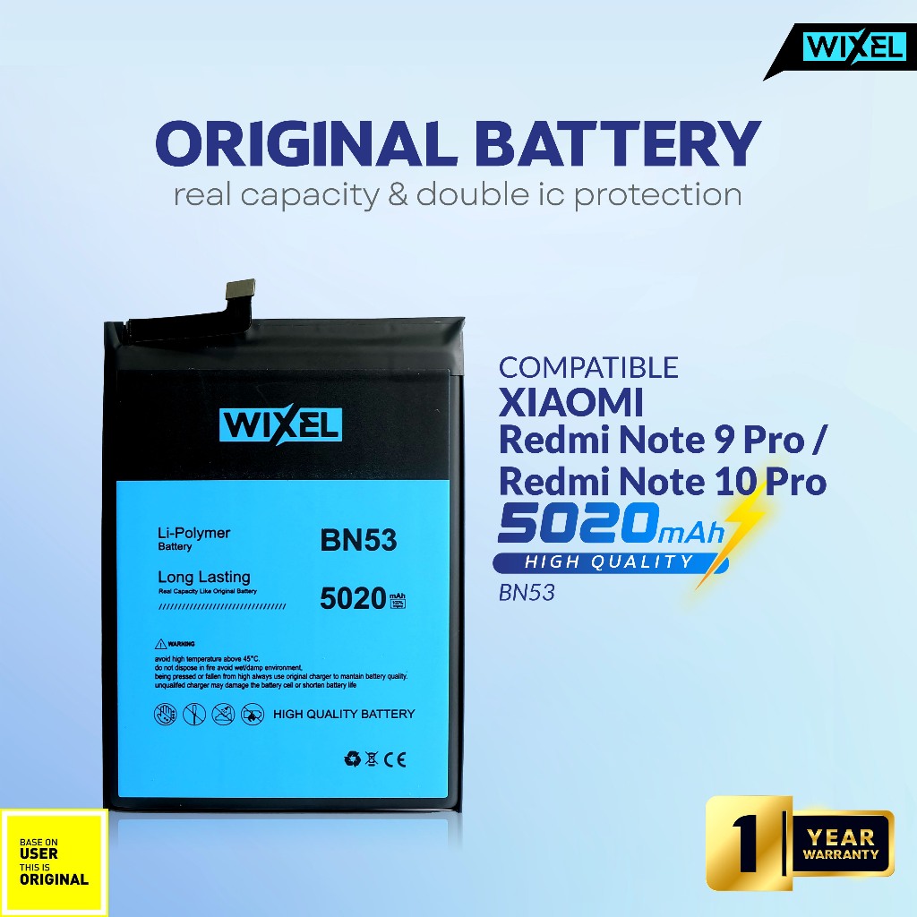 Jual WIXEL ORIGINAL Baterai XiaoMi BN53 Redmi Note 9 Pro / Note 10 Pro ...