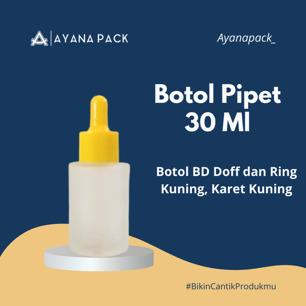 Jual Botol Pipet Serum 30 ml Kaca BD Dof Ring kuning / botol pipet ...