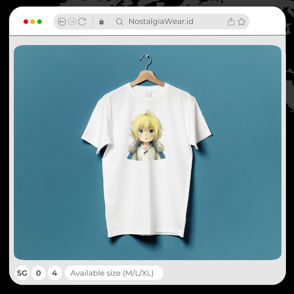 Jual Kaos Karakter Howls Moving Castle Cotton Combed 24s | Shopee Indonesia