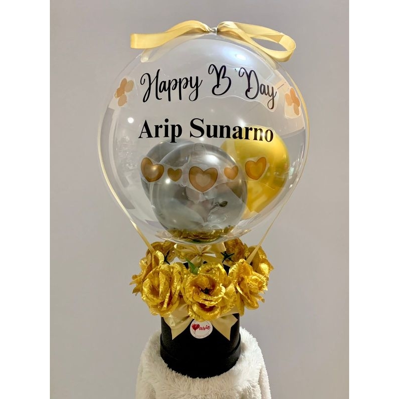 Jual Buket Balon LARGE + PITA / Bunga Balon / Balloon Box / Box Balon ...