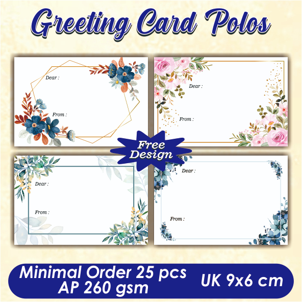 Jual KARTU UCAPAN GREETING CARD CUSTOM POLOSAN | Shopee Indonesia