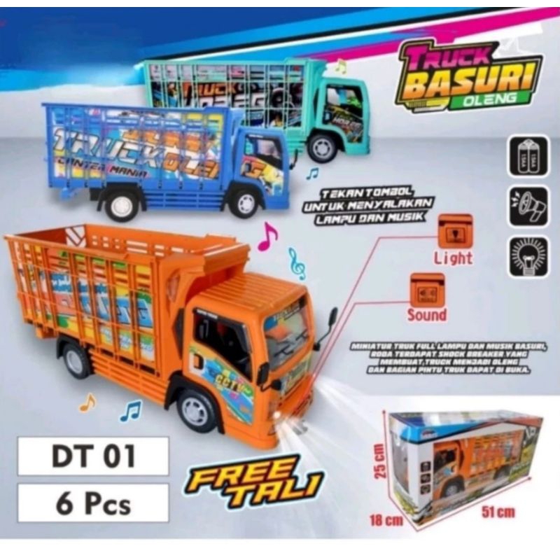 Jual mainan truk oleng basuri truk telolet DT 01 free baterai | Shopee Indonesia