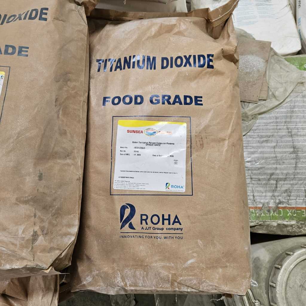 Jual Sunsea Brand Opaque White Food Grade 25 Kilogram Titanium Dioxide ...