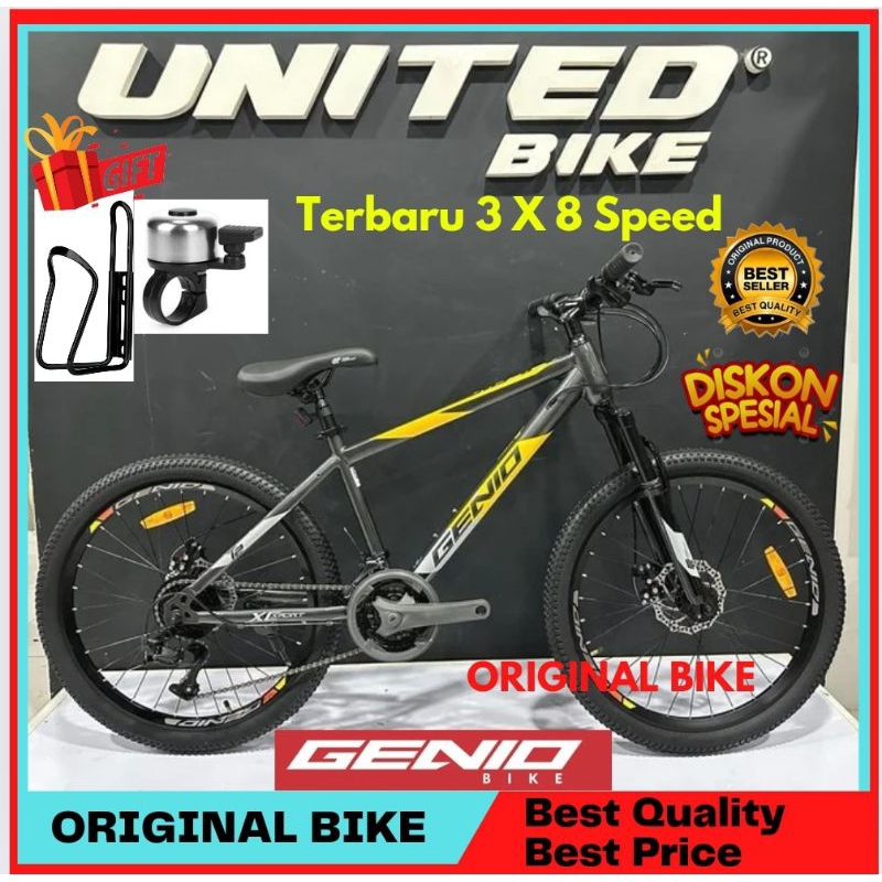 Jual Sepeda Gunung 24 Mtb Genio M341 New by unitedbike | Shopee Indonesia
