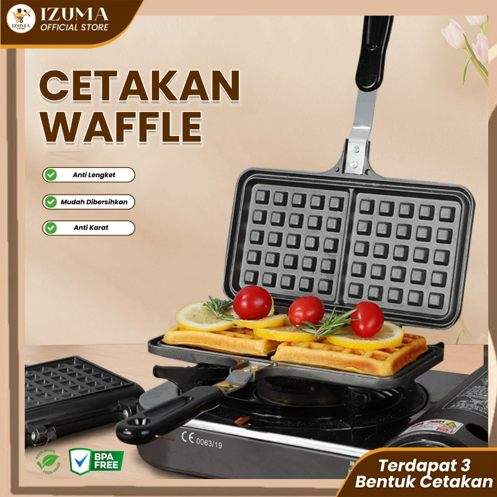Jual IZUMA Cetakan Waffle Cetakan kue Croffle Maker Tempat buat Wafel ...