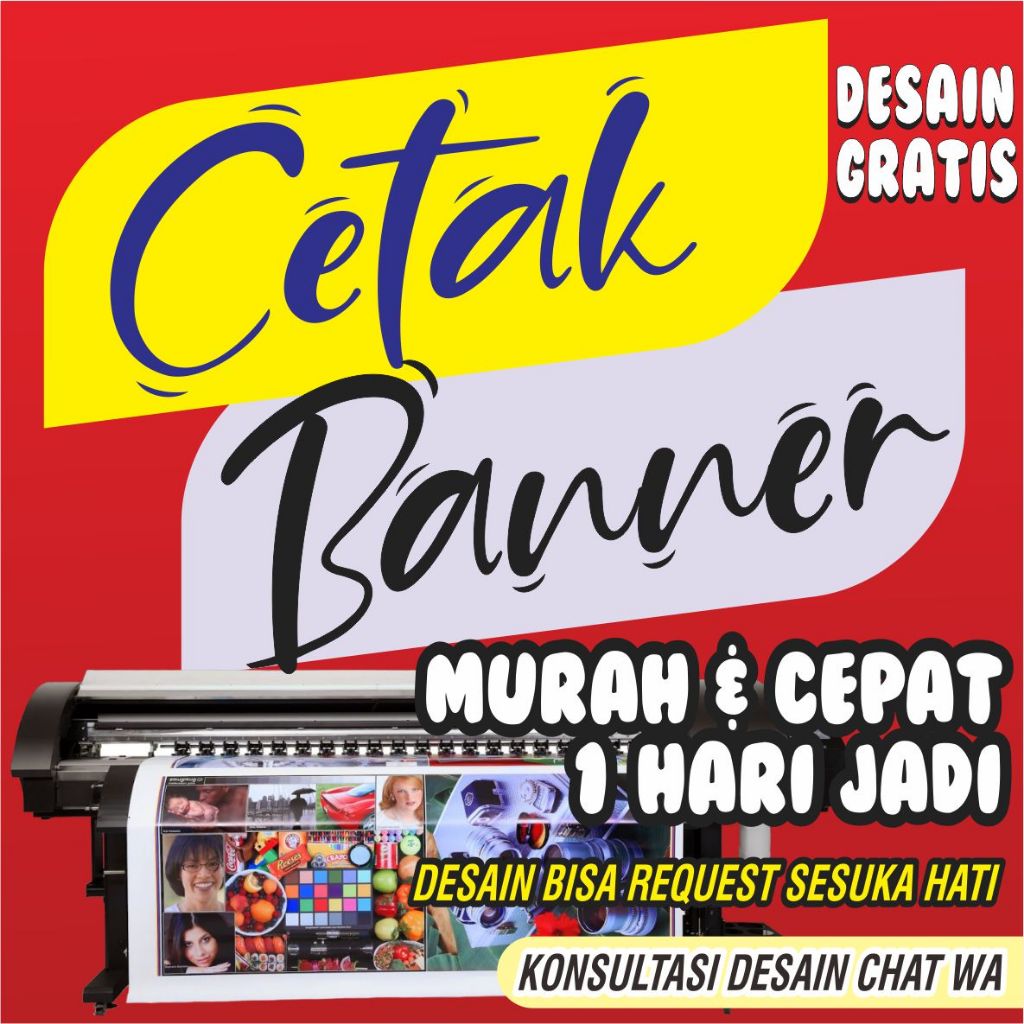 Jual Cetak Banner Murah Dan Cepat 1 Hari Jadi Desain Gratis Shopee
