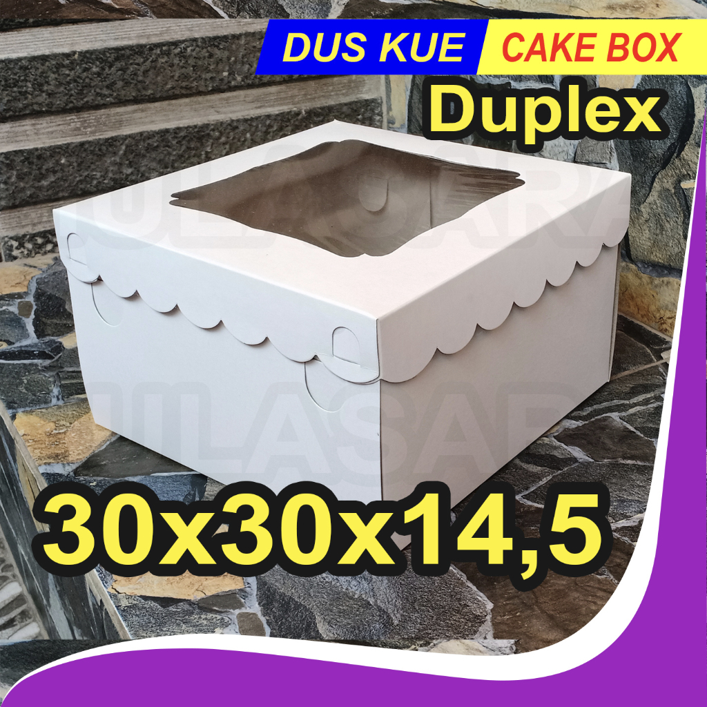 Jual DUS 30x30x14,5/ TUTUP JENDELA/ 30x30/ Kotak kue Roti bolu ulang ...