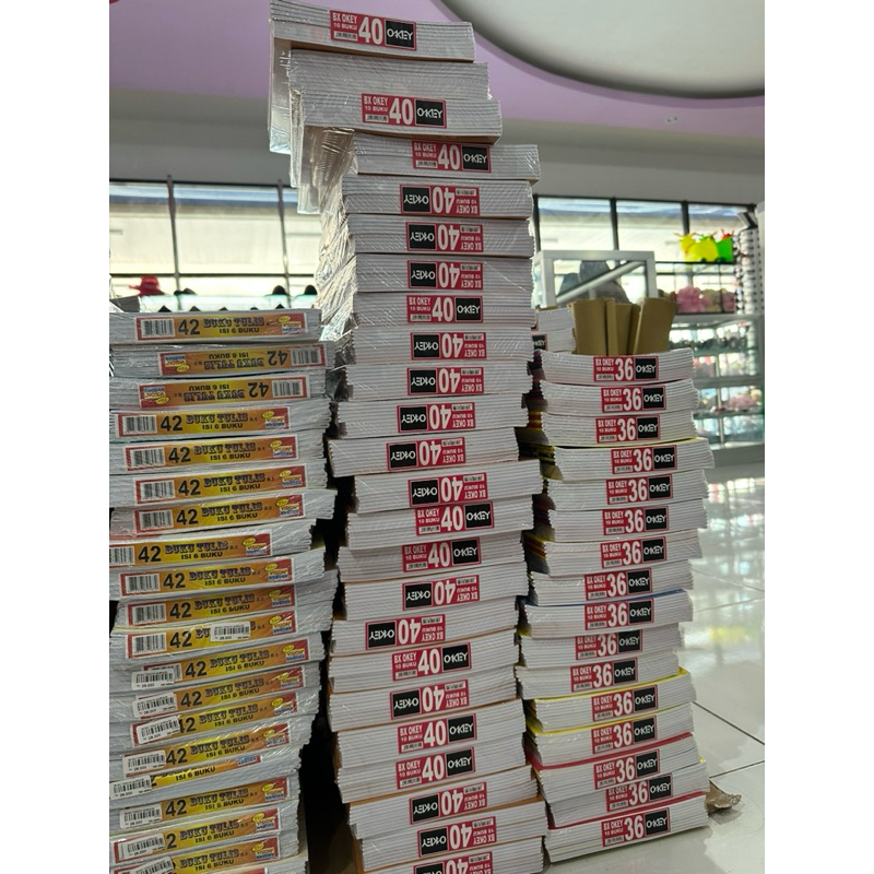 Jual Buku Tulis Okey Panjang 36 lembar / Boxy 40 Lembar - Isi 10 Buku ...