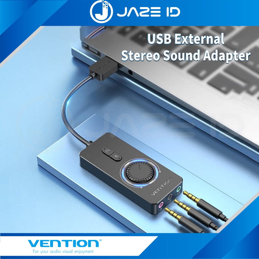 Jual Vention USB Sound Card External Adapter Stereo With Volume Windows ...