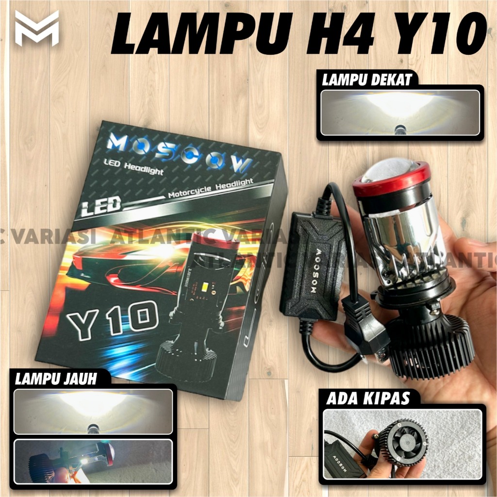 Jual LAMPU MINI PROJECTOR PROJIE Y10 / LAMPU LED MOBIL MOTOR H4 MINI ...