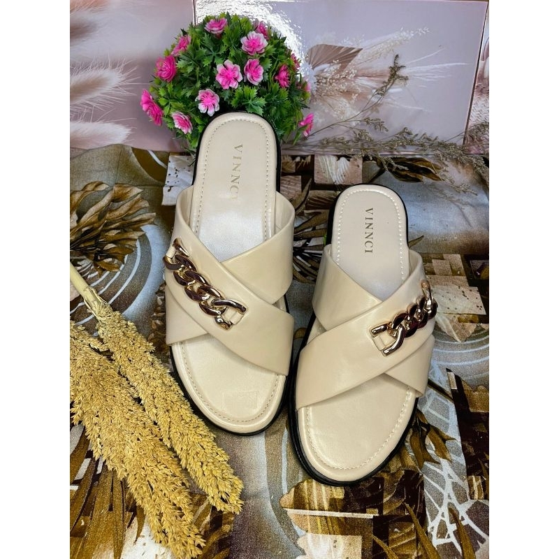 Jual SANDAL WEDGES WANITA TERBARU DAN KEKINIAN VINCCI MODEL SILANG ...