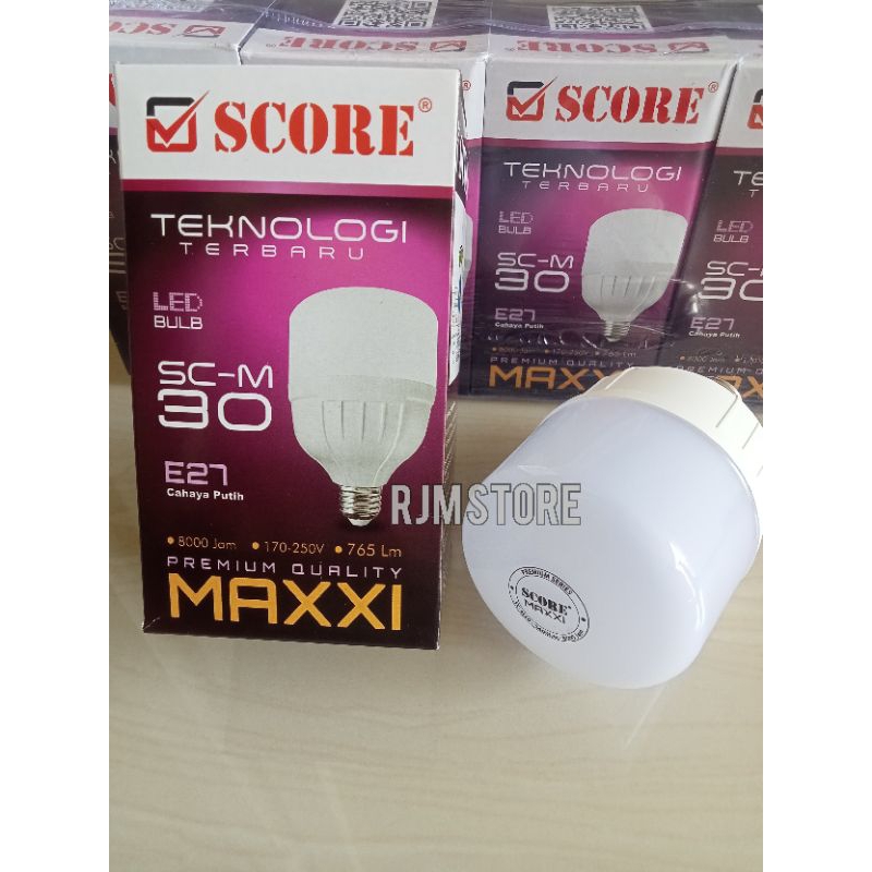 Jual Lampu Led Tabung 30 Watt Murah Berkualitas SNI / Led Bulb Score ...