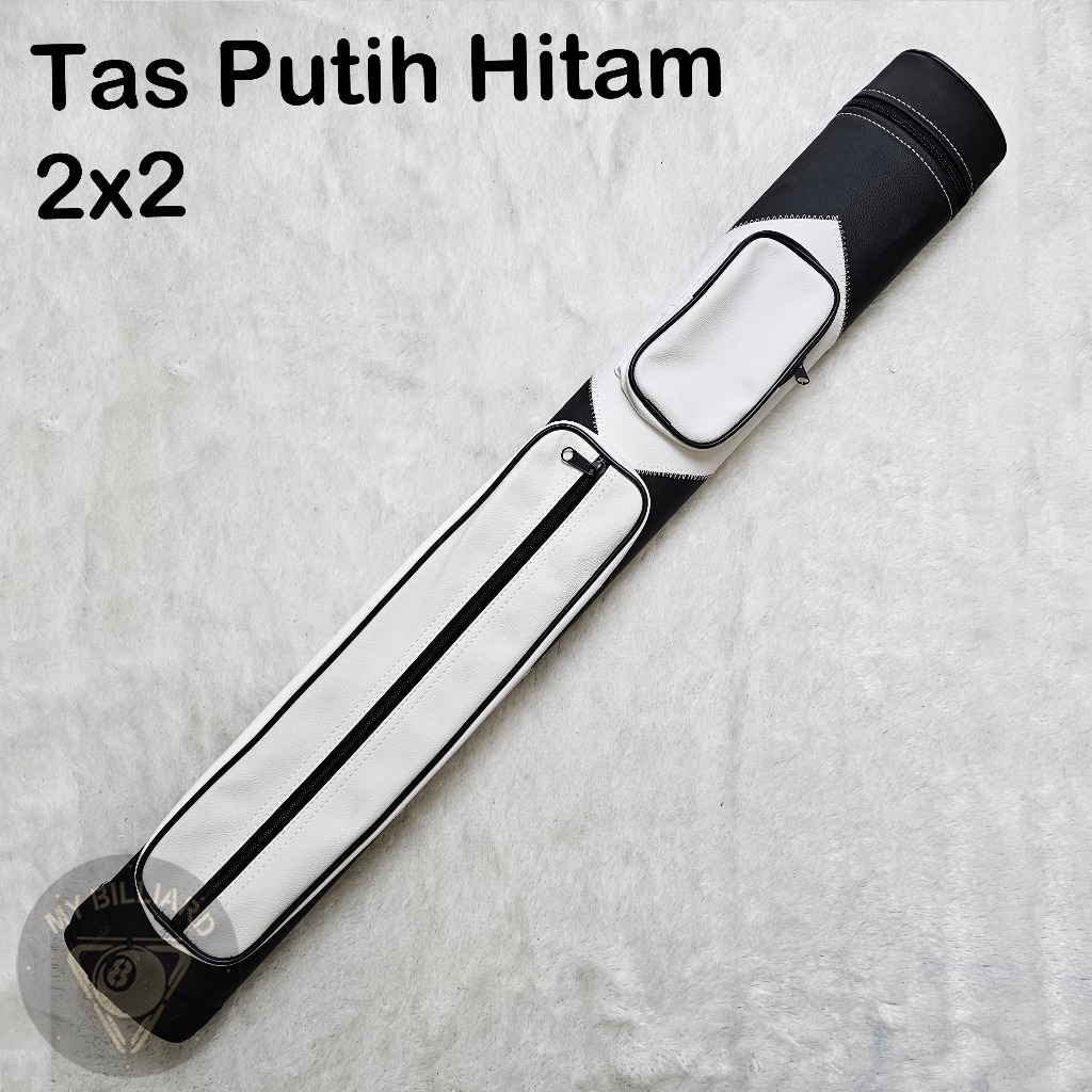 Jual Tas Stick Sarung billiar 2x2 Hitam Putih - Hard Cue Case Stik ...