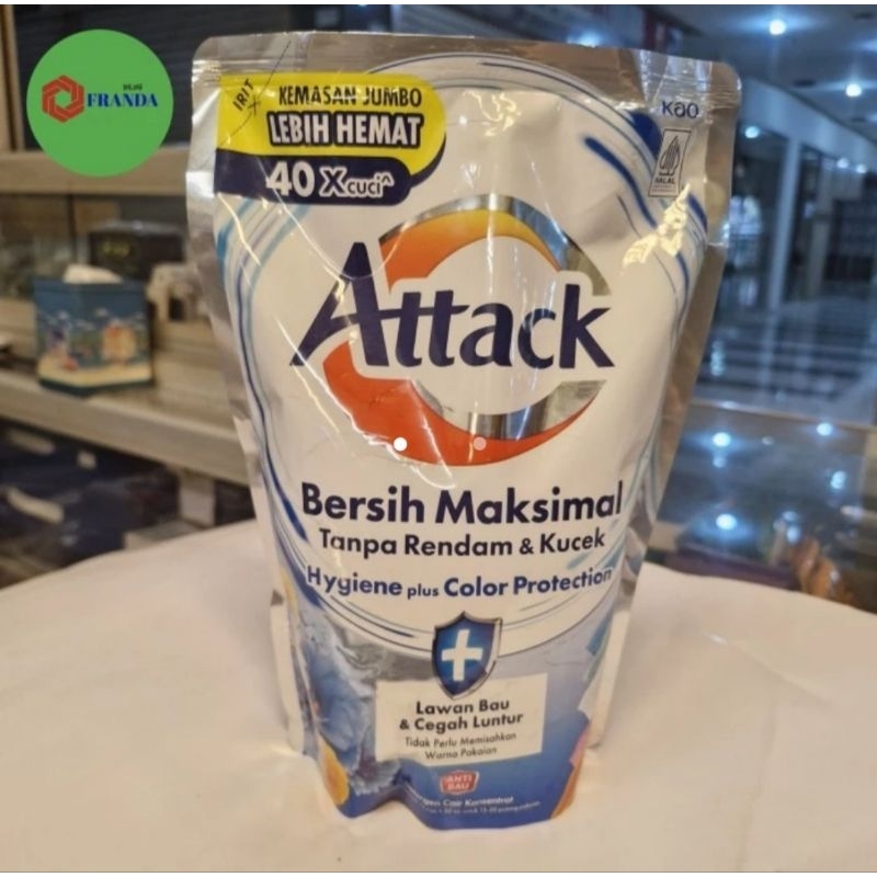 Jual Attack detergen cair Hygiene plus Color Protection 1200 ml ...