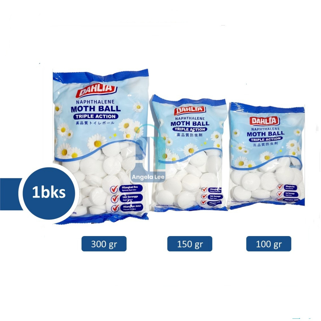 Jual DAHLIA Kamper Naphthalene Moth Ball Triple Action 100gr / 150gr ...