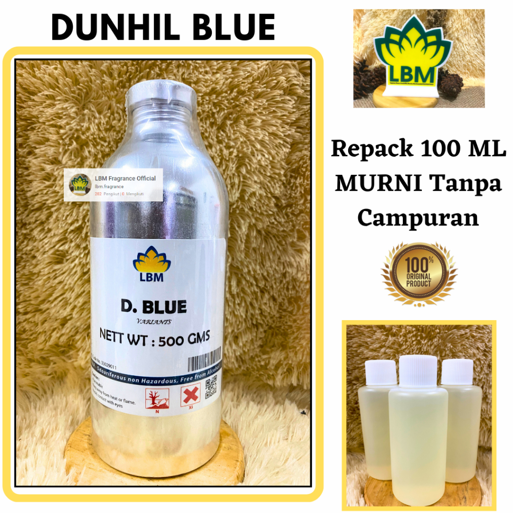 Jual Bibit Parfum DUNHIL BLUE Kemasan 100 ML MURNI Repack LBM Fragrance ...