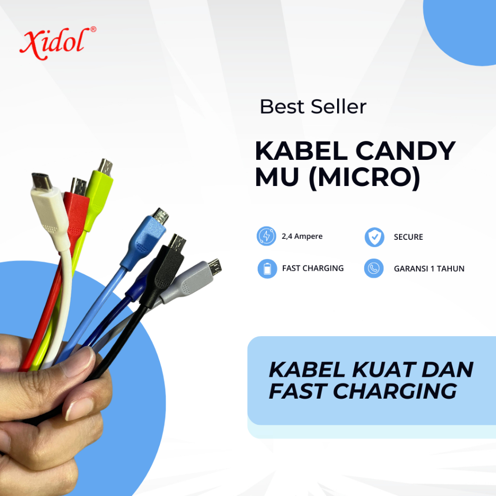 Jual KABEL DATA IDOL CANDY MU untuk MICRO (1topes isi 35pcs) | Shopee ...