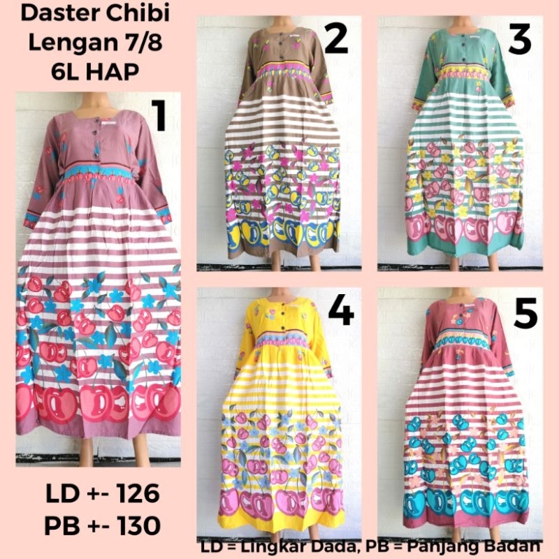 Jual DASTER CHIBI LENGAN 7/8 JUMBO 6L HAP BUSUI FRIENDLY BU TEJO TAMBU ...