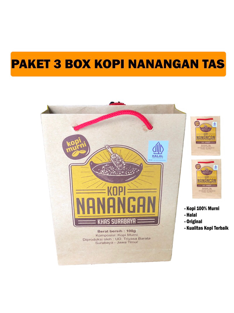 Jual Paket 3 Box Kopi Robusta Nanangan Murni Khas Jawa Timur Tas. Kopi ...