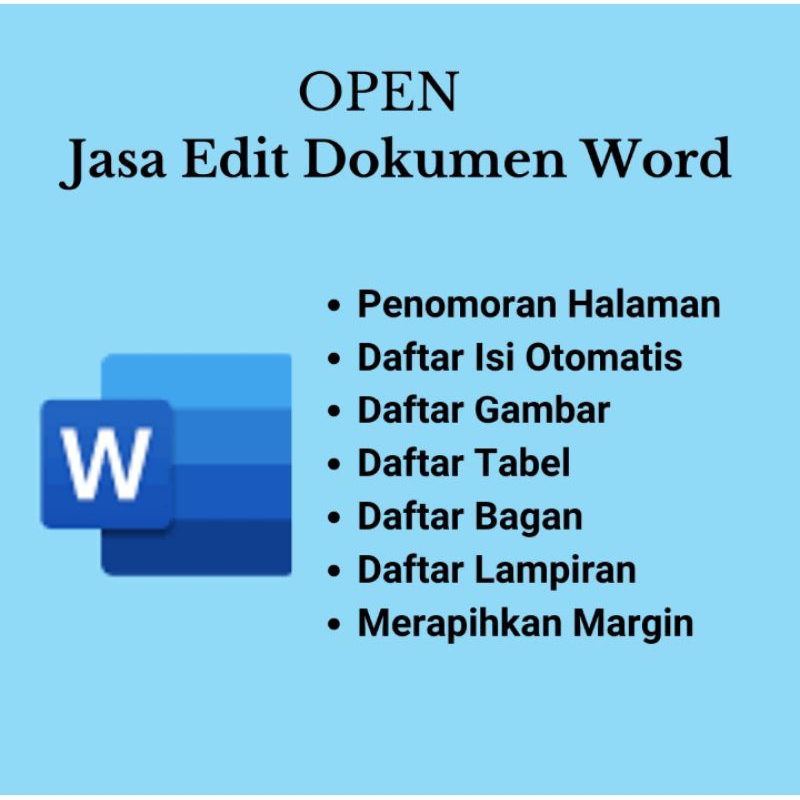 Jual Jasa Edit Dokumen Word 1-150 Halaman||Penomoran Halaman+Daftar Isi ...