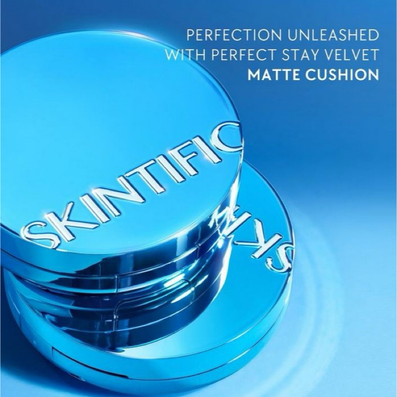 Jual SKINTIFIC Perfect Stay Matte Cushion (BIRU) | Shopee Indonesia