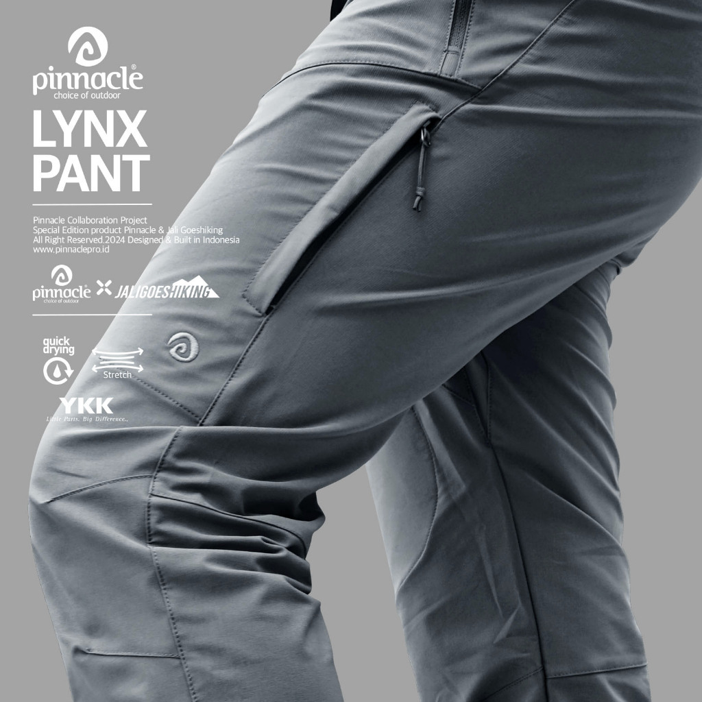 Jual Pinnacle Pro Official Lynx Pant Jali Goeshiking Series - Grey ...