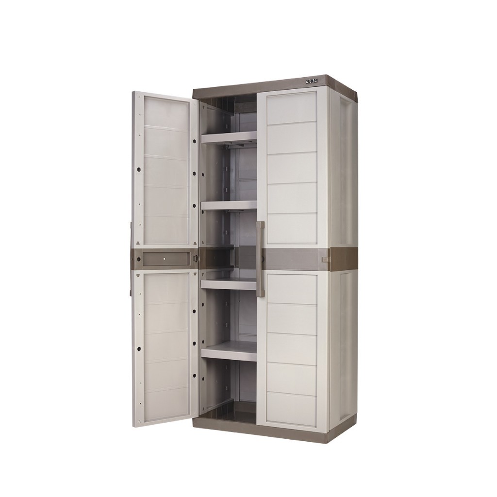 Jual Lemari Plastik Serbaguna Arisa Minimalis 2 Pintu Arisa CA202 (Brown) | Shopee Indonesia