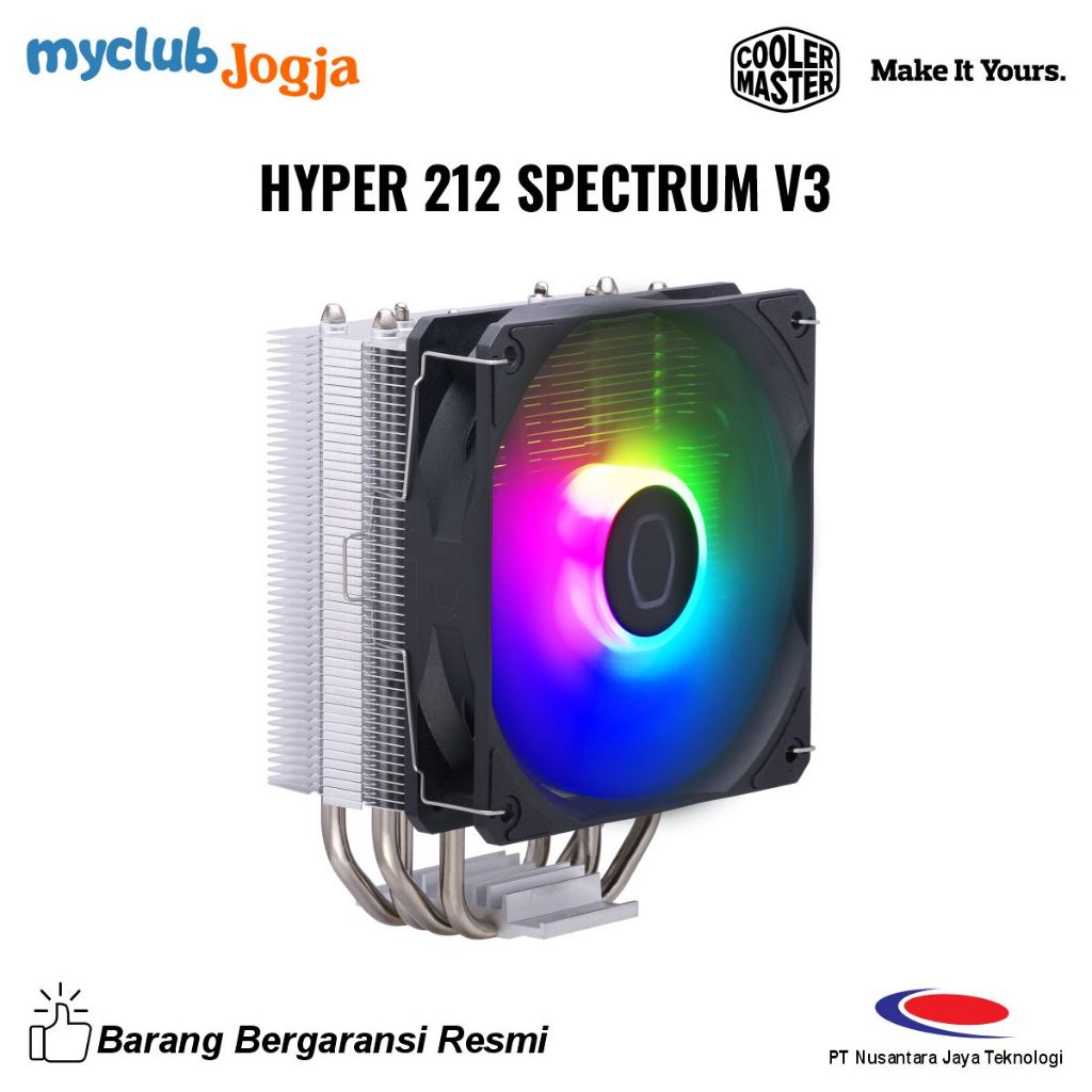 Jual Cooler Master HYPER 212 SPECTRUM V3 CPU Cooler Heatsink Fan Intel ...