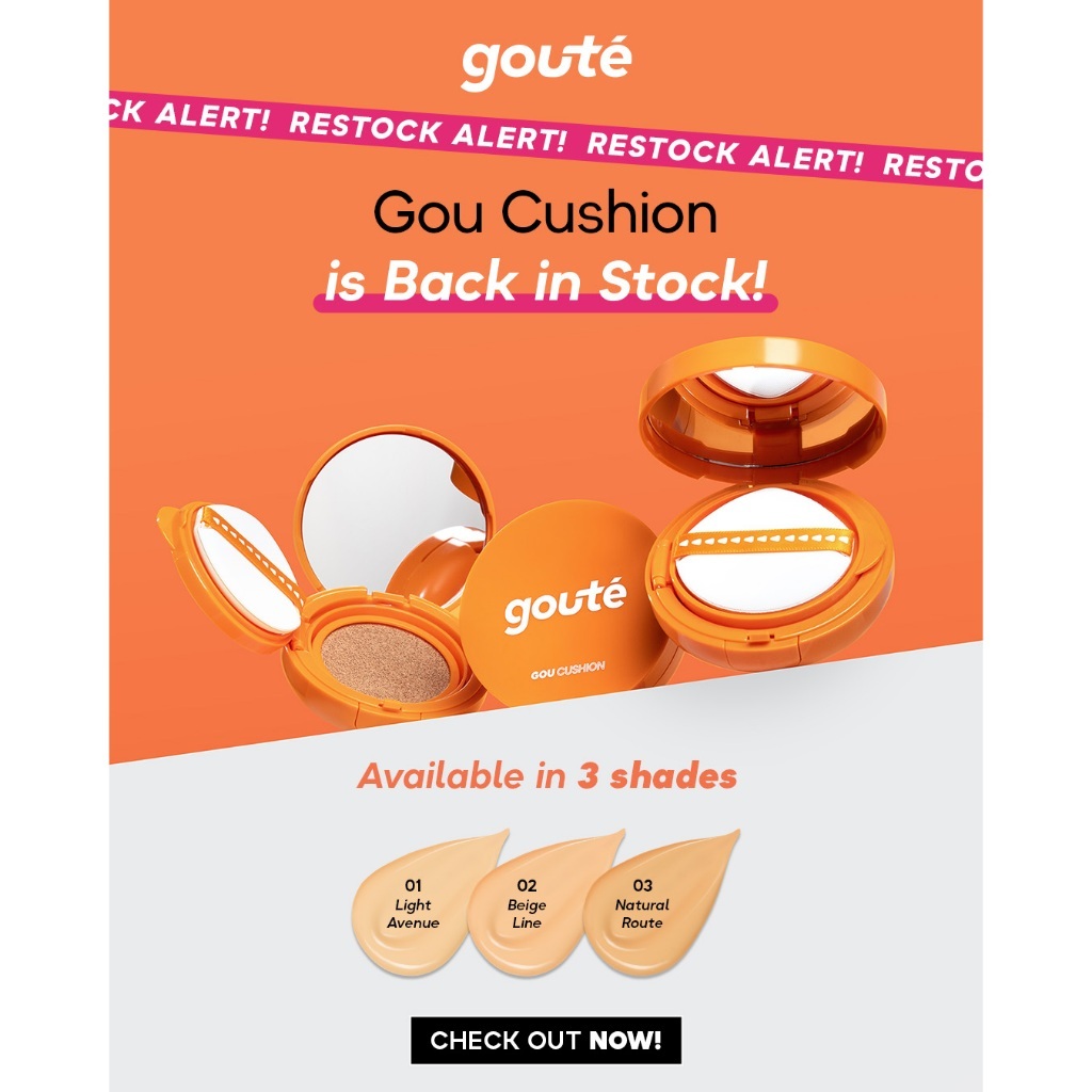 Jual gouté Goucushion - Dewy Finish Cushion with Glowing Look - Long ...